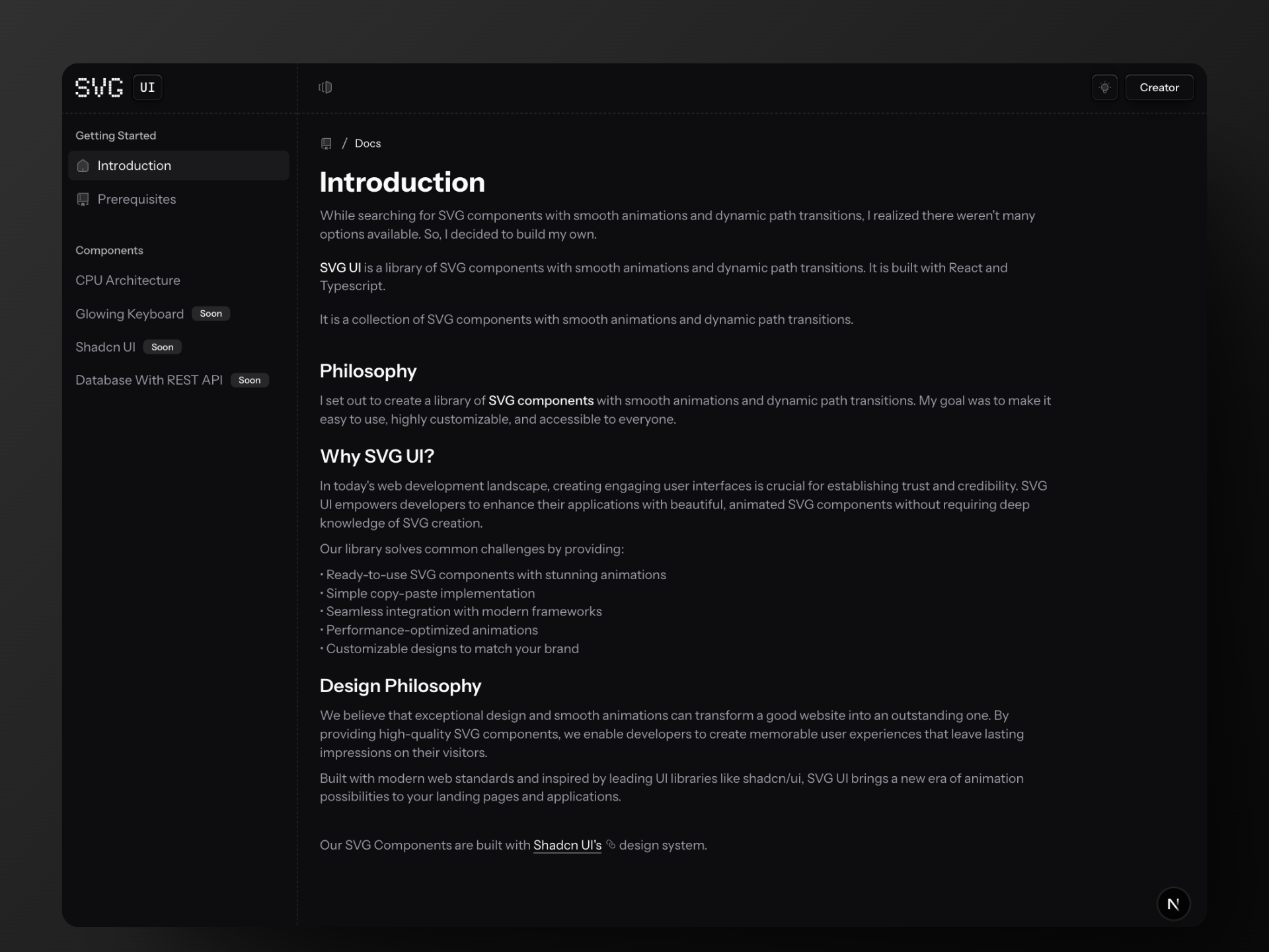 SVG UI | Animated SVG Components